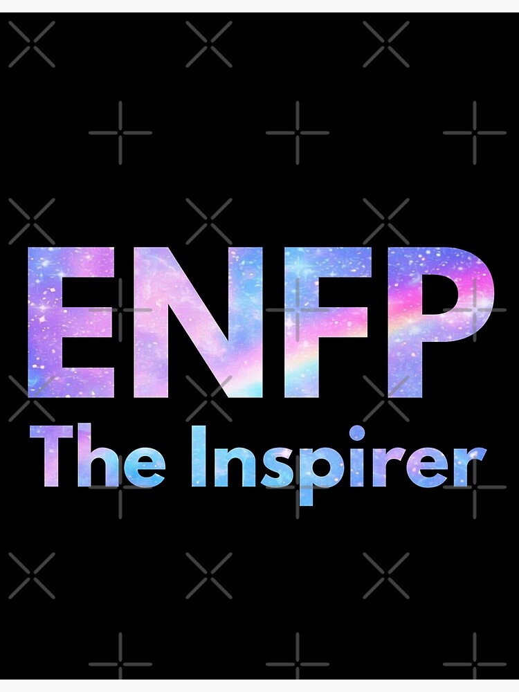 "ENFP The Inspirer Galaxy Rainbow Pastel Black (MBTI Merch)" Poster by ...