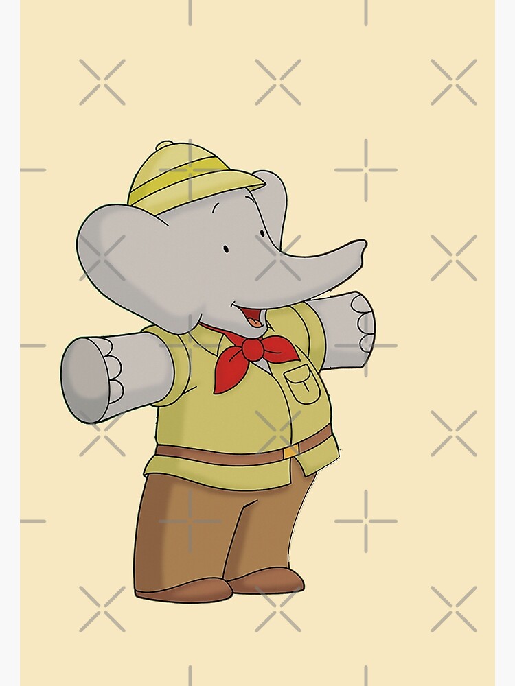 Babar The Elephant Adventure With Badou Monkey Premium Matte Vertical ...