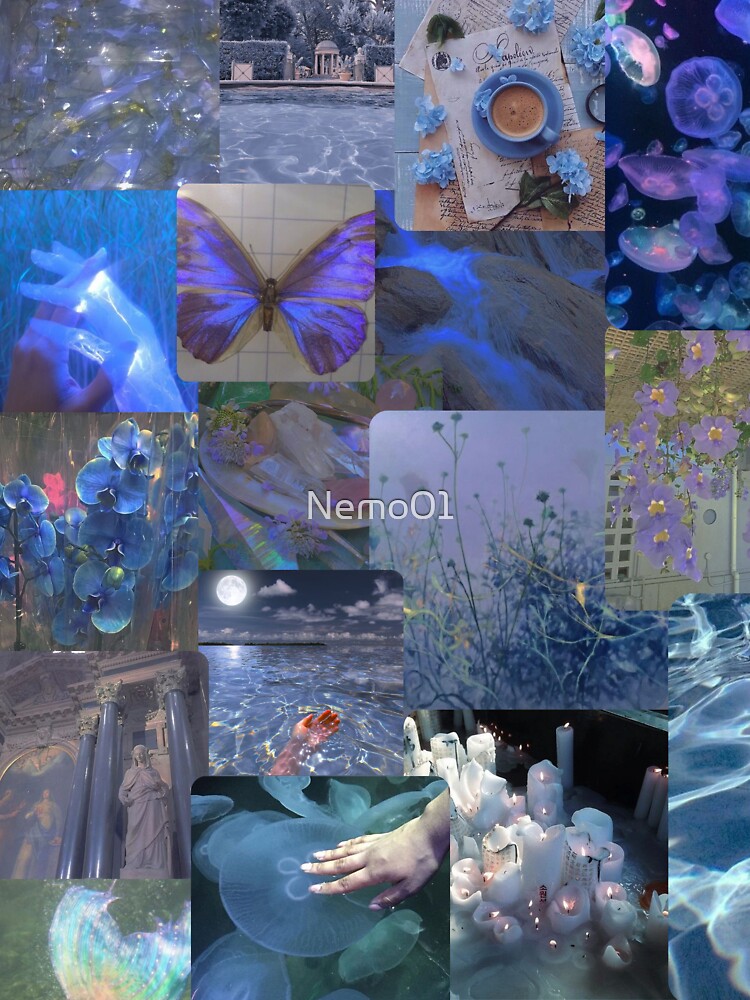 "blue collage y2k blue aesthetic " Sticker by Nemo01 | Redbubble