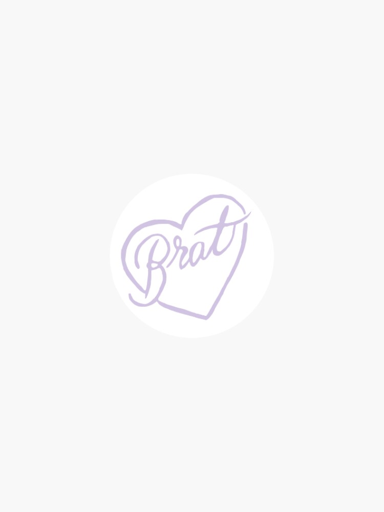 "Brat Sticker" Sticker by beachbunnybaby | Redbubble