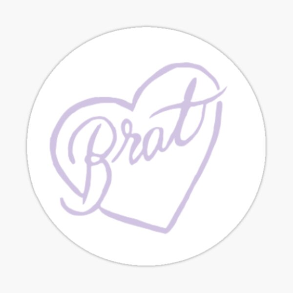 "Brat Sticker" Sticker by beachbunnybaby | Redbubble