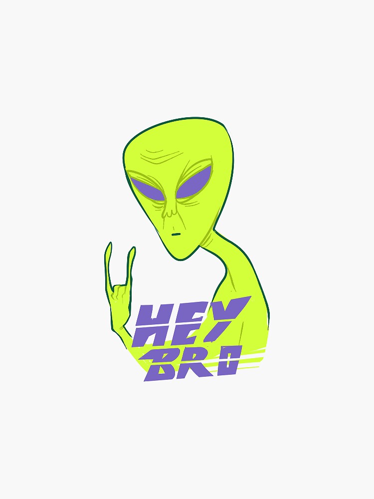 "Hey bro" Sticker for Sale by grampyre | Redbubble