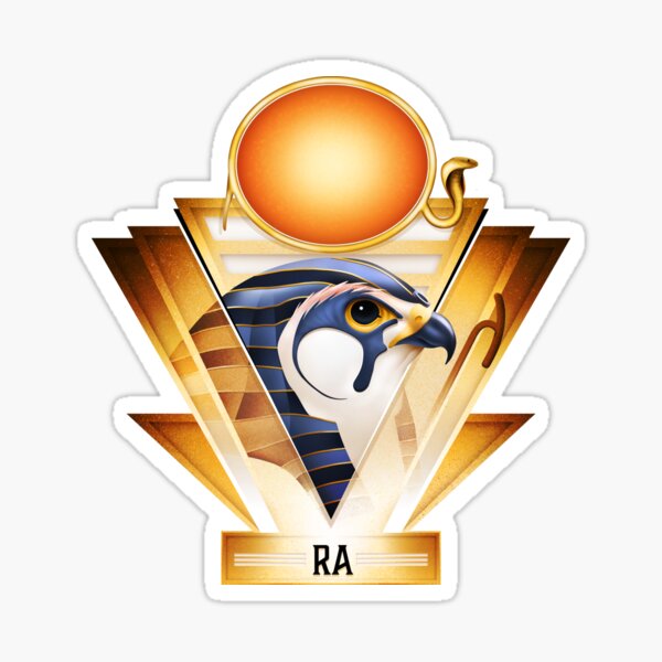 "Egyptian Mythology Sun God Ra" Sticker for Sale by DiggerDesignsNY ...