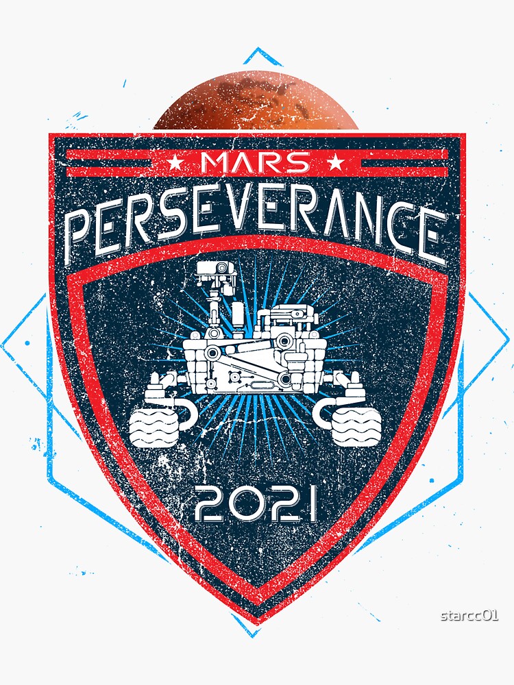 "MARS PERSEVERANCE 2021 SPACE DESIGN" Sticker for Sale by starcc01 ...