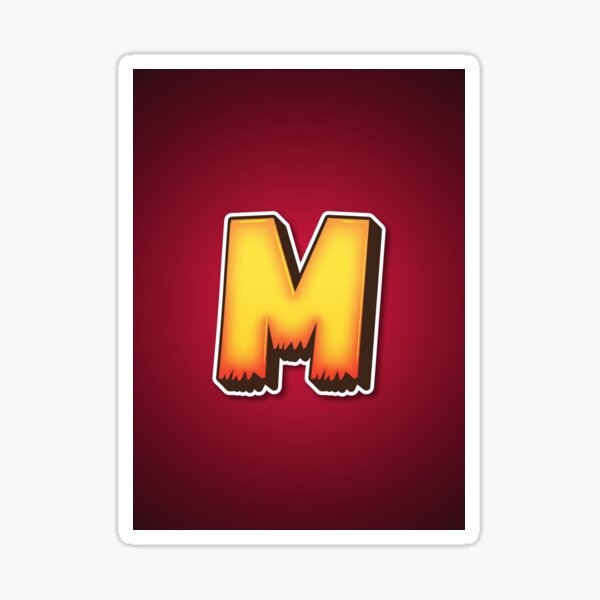 "LETTER M | CARTOON TEXT EFFECT" Sticker for Sale by KINITRO | Redbubble