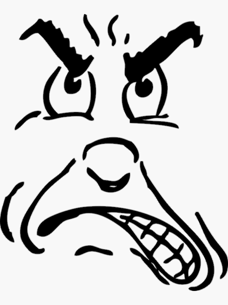 "angry face meme" Sticker by MildredManuel | Redbubble