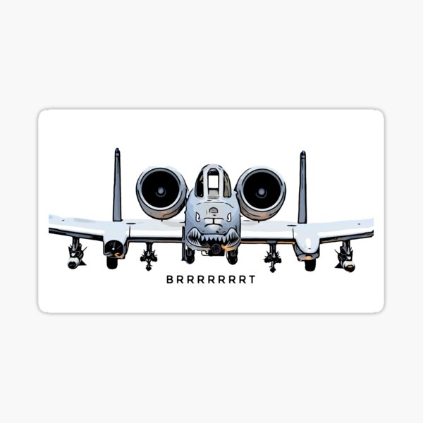 "A10 Warthog Cartoon Art 01" Sticker for Sale by JayBarTactical | Redbubble