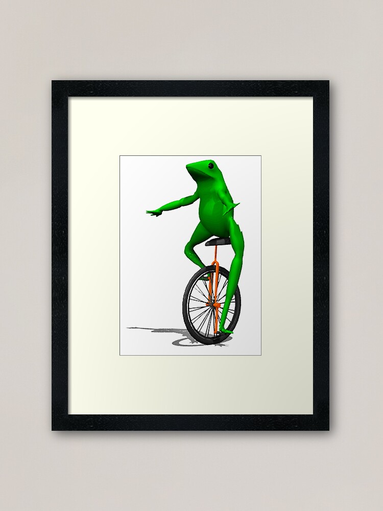 "DAT BOI FROG MEME INTERNET PEPE RARE" Framed Art Print for Sale by ...