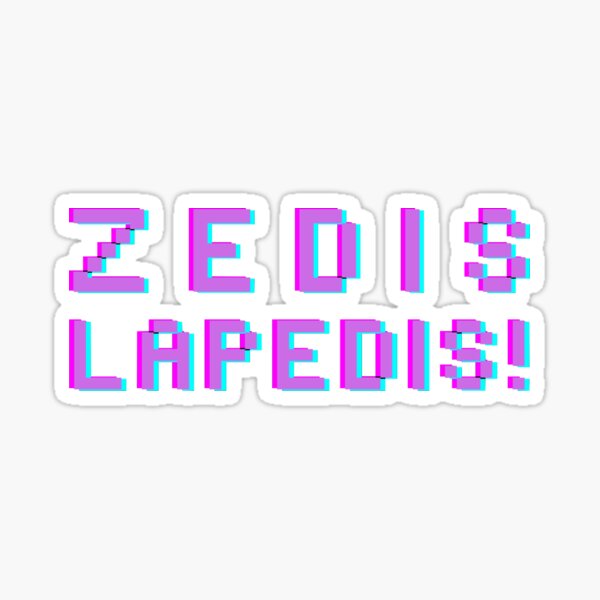 "Zedis Lapedis - Zenon 90s" Sticker by bright-night | Redbubble