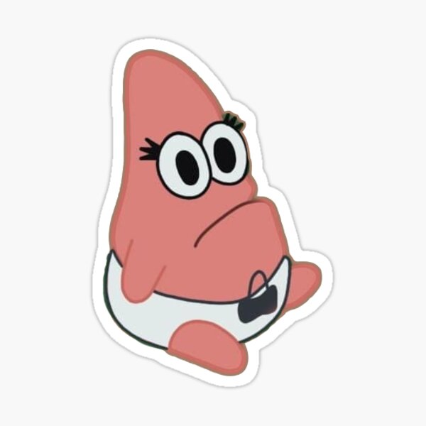 "Baby Patrick Star Twitter Meme High Quality Sticker" Sticker for Sale ...