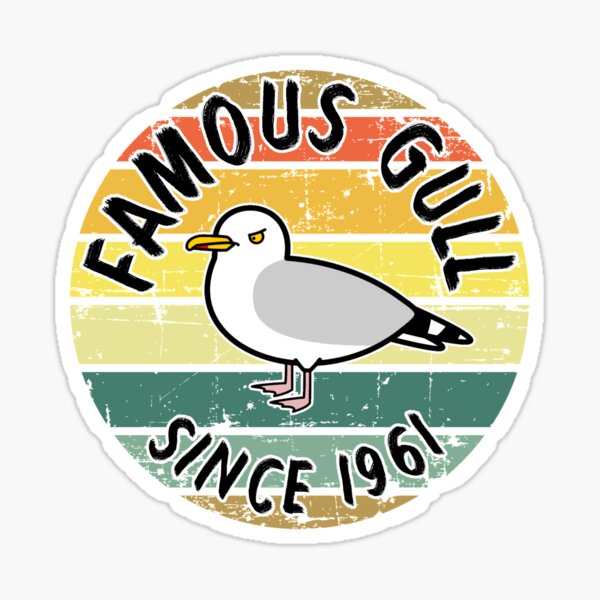 "Famous Gull" Sticker for Sale by boatswain | Redbubble