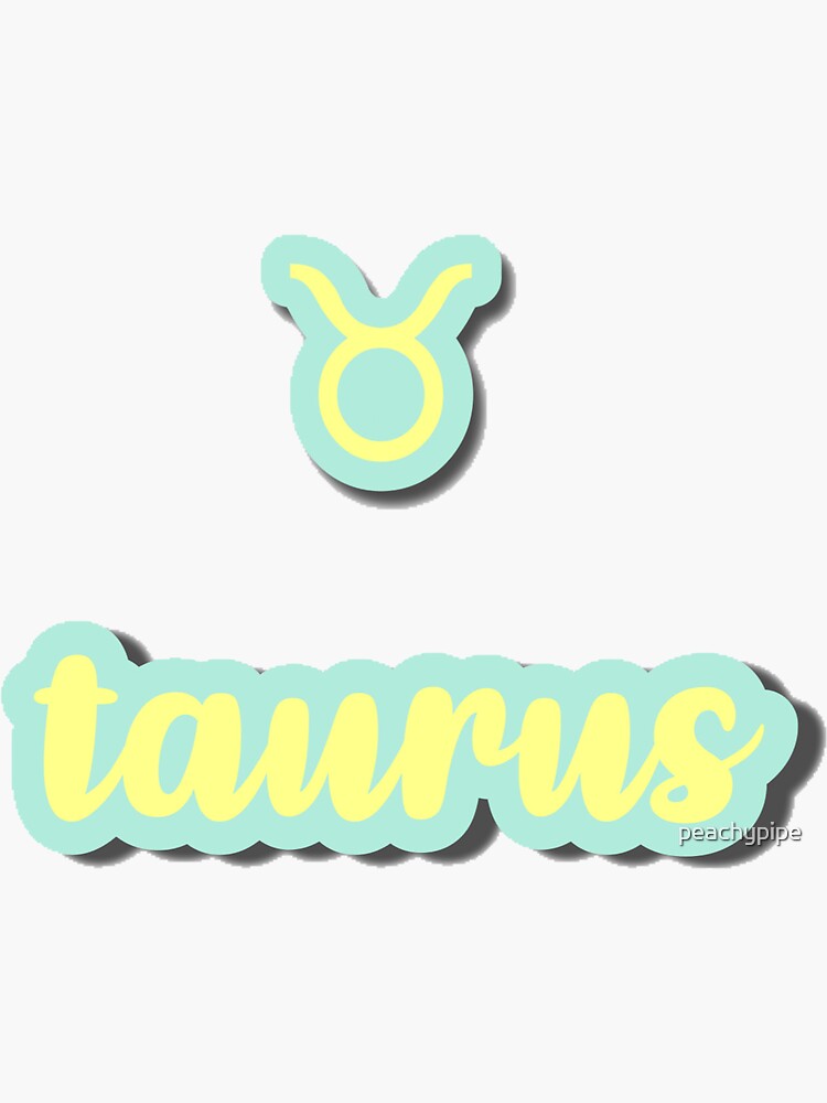 "taurus ~ sticker pack " Sticker for Sale by peachypipe | Redbubble