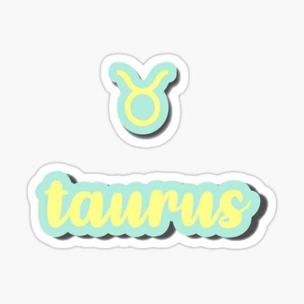"taurus ~ sticker pack " Sticker for Sale by peachypipe | Redbubble