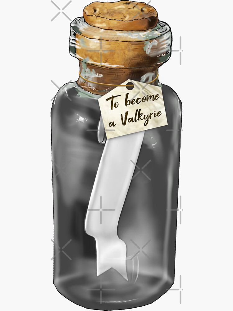 "The Valkyrie ribbon " Sticker for Sale by drawnexplore | Redbubble