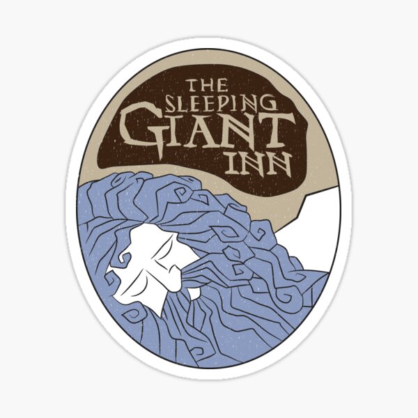 "The Sleeping Giant Inn" Sticker for Sale by Habitue | Redbubble