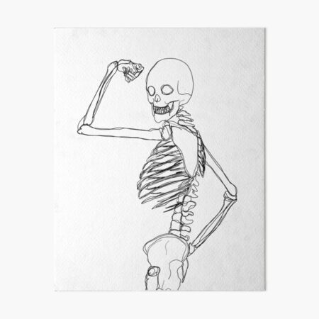 "Flexing Skeleton" Art Board Print for Sale by alpaulsen18 | Redbubble