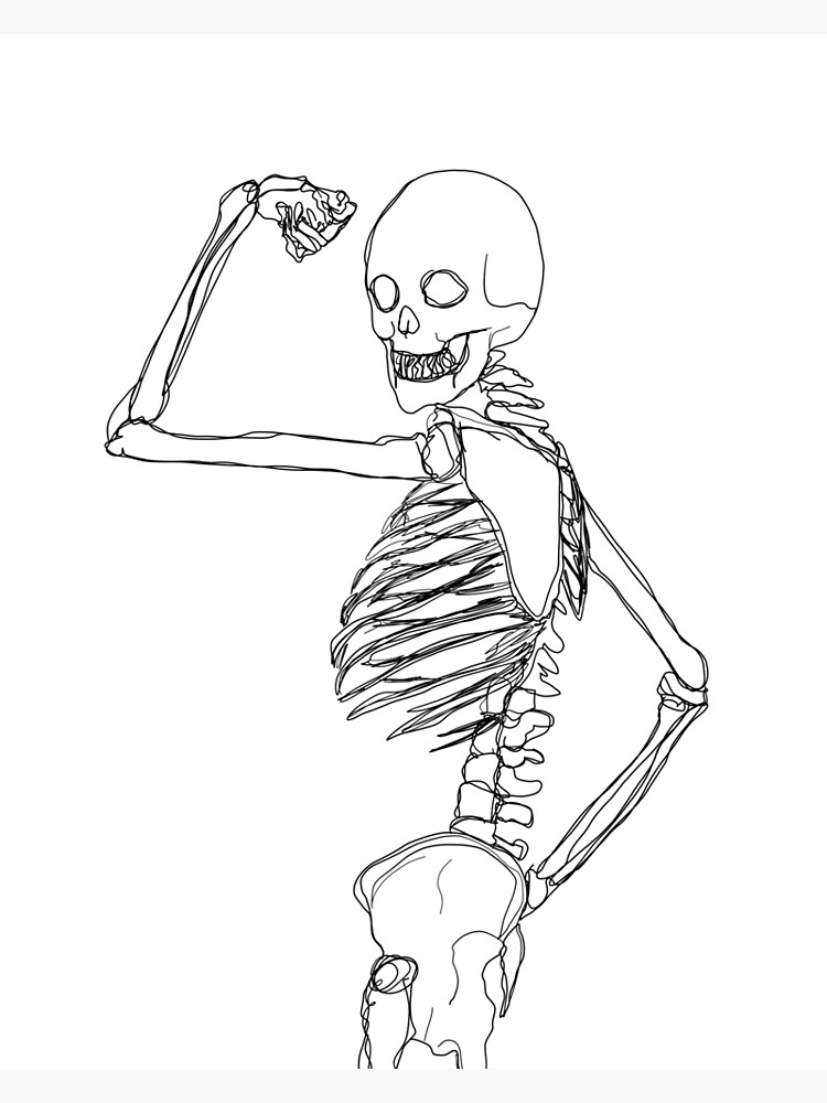 "Flexing Skeleton" Poster for Sale by alpaulsen18 | Redbubble