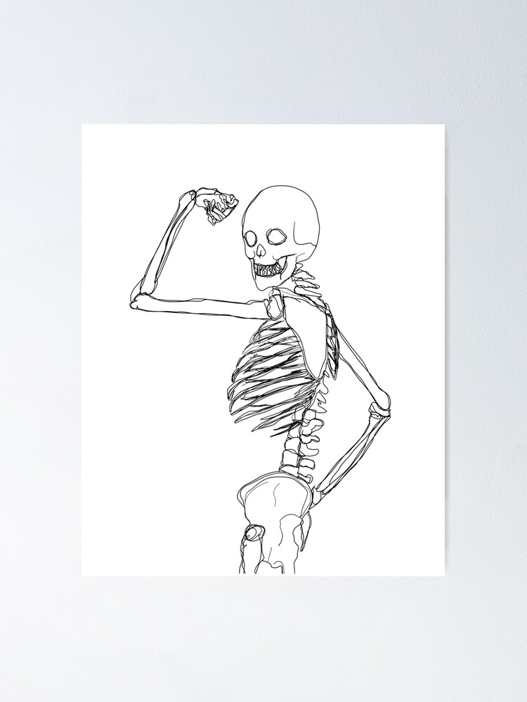 "Flexing Skeleton" Poster for Sale by alpaulsen18 | Redbubble