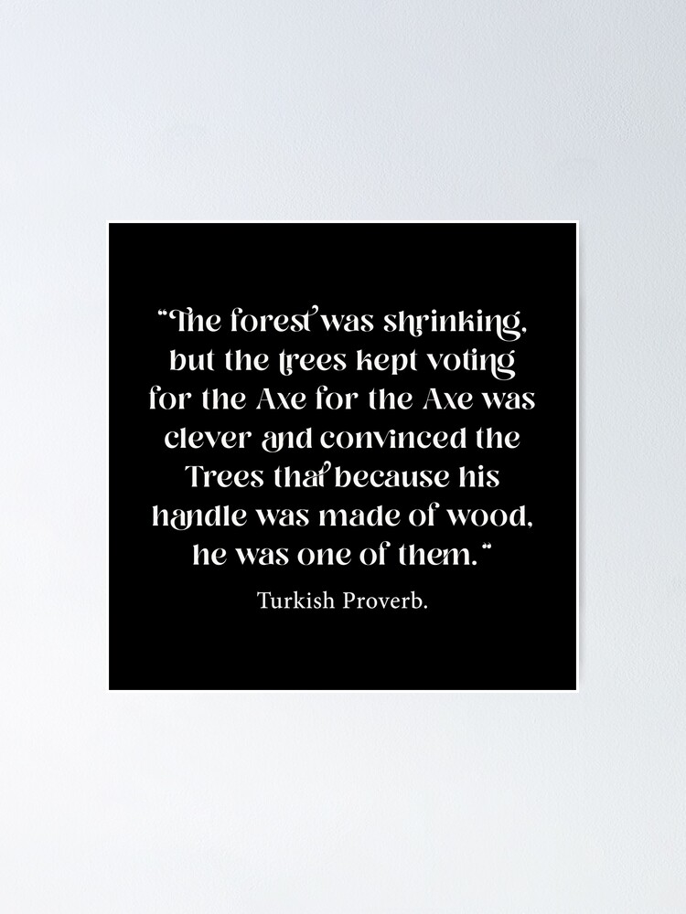 "Turkish Proverb" Poster for Sale by Texterns | Redbubble