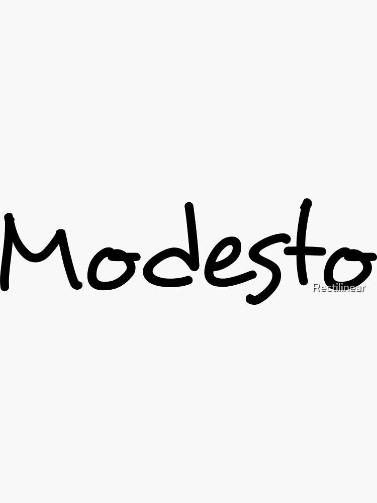 "Modesto City" Sticker for Sale by Rectilinear | Redbubble
