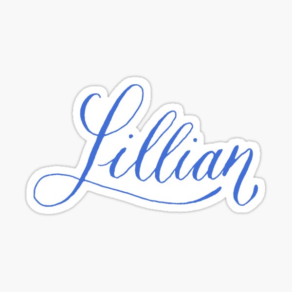 "Lillian - Modern Calligraphy Name Design" Sticker for Sale by Chee Sim ...