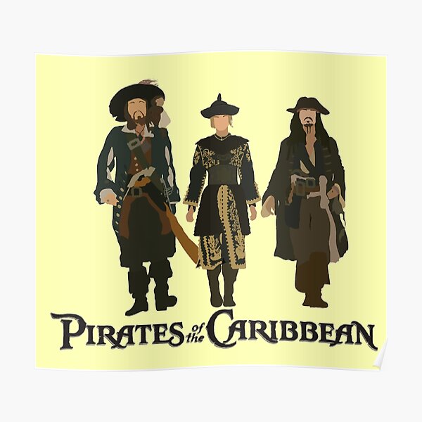"PotC Barbossa Swann Sparrow" Poster for Sale by LakenAlexander | Redbubble