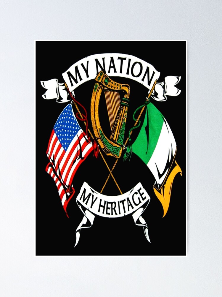 "Irish American Logo" Poster by shaggydawgg | Redbubble