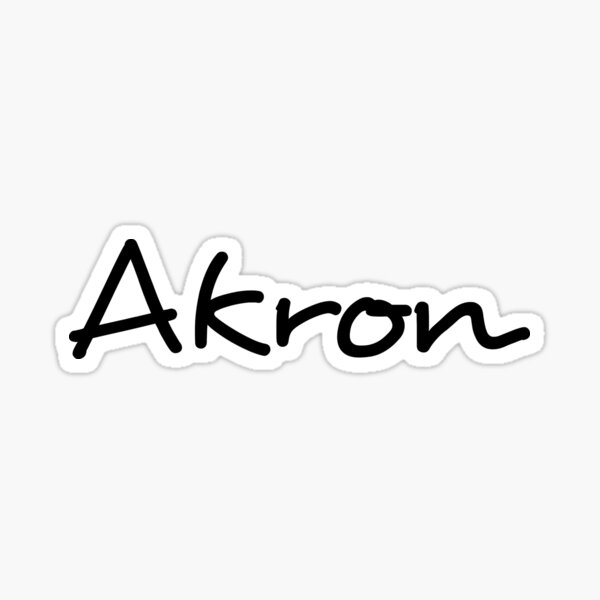 "Akron City" Sticker by Rectilinear | Redbubble