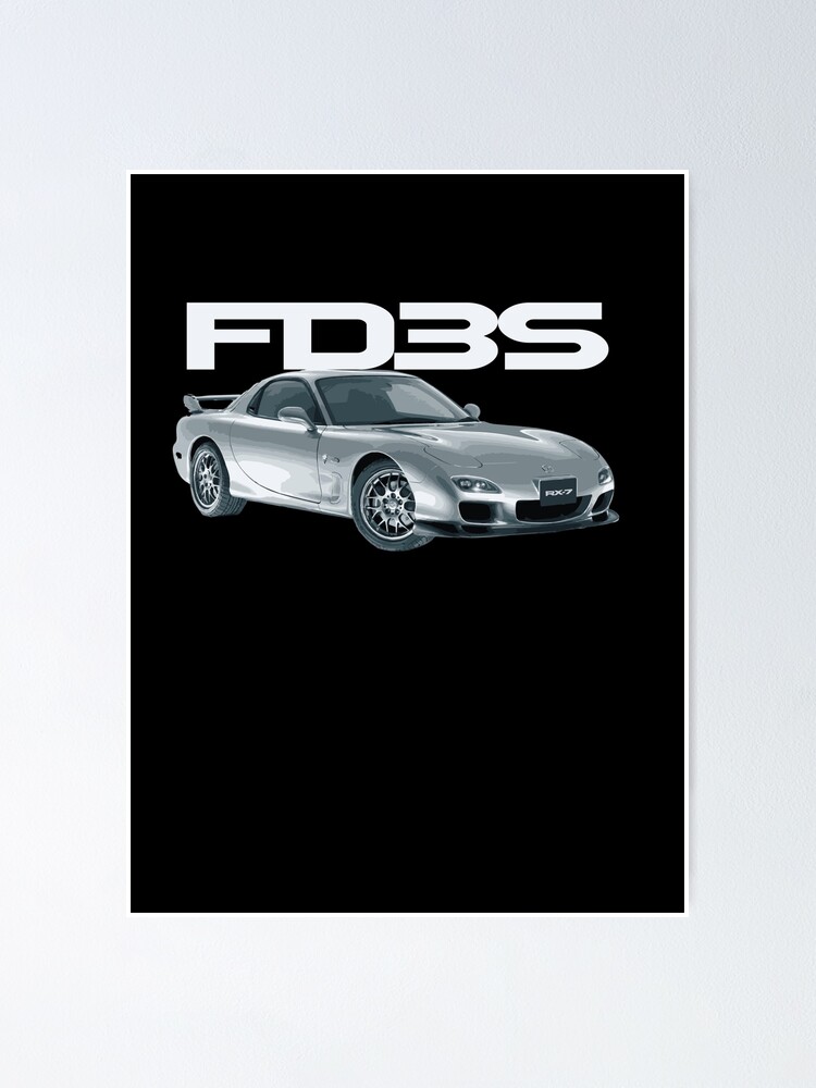 Póster «FD3S rx-7 turbo spirit R gris titanio» de cowtownCOWBOY | Redbubble