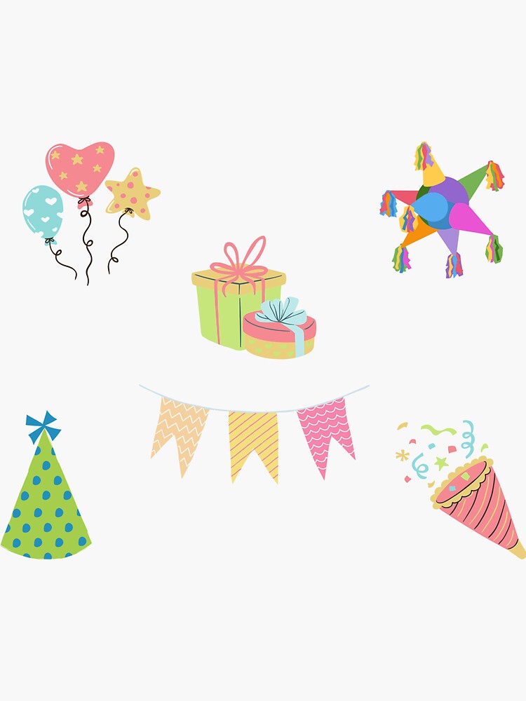 "Party Pack" Sticker for Sale by littletitanum | Redbubble