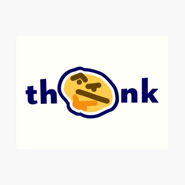 "Thonk Emoji" Art Print for Sale by ShineCreative | Redbubble