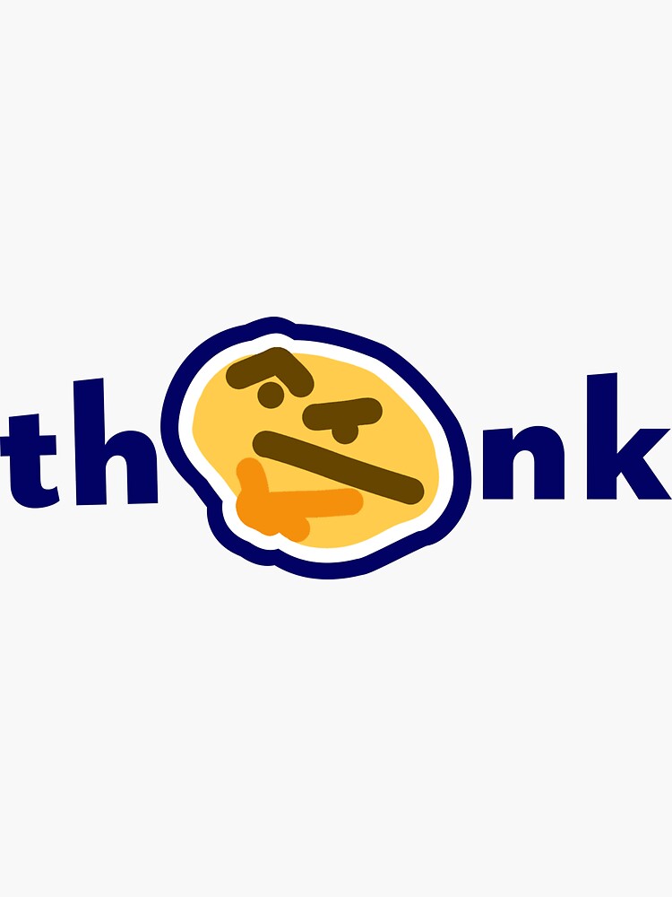 "Thonk Emoji" Sticker for Sale by ShineCreative | Redbubble