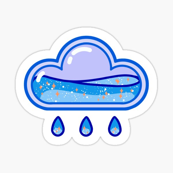 "Cute Rain Cloud" Sticker for Sale by SadeZira | Redbubble