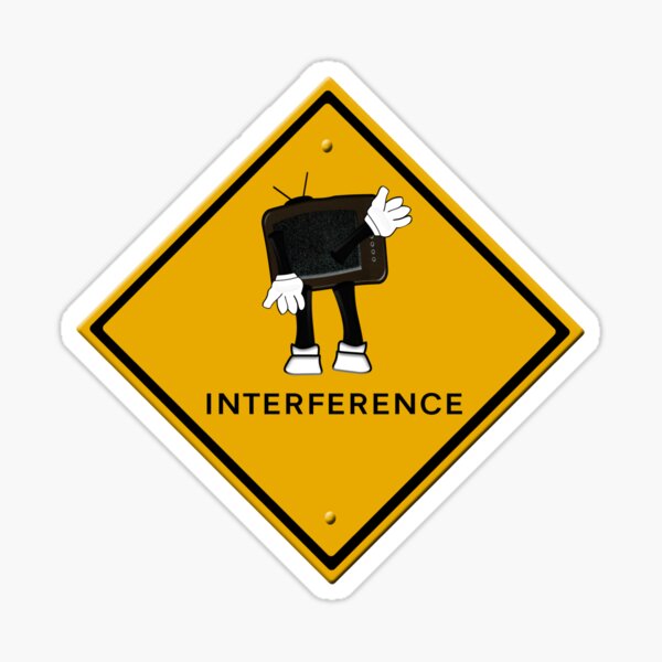 "Warning sign - Interference Animation available. " Sticker for Sale by ...