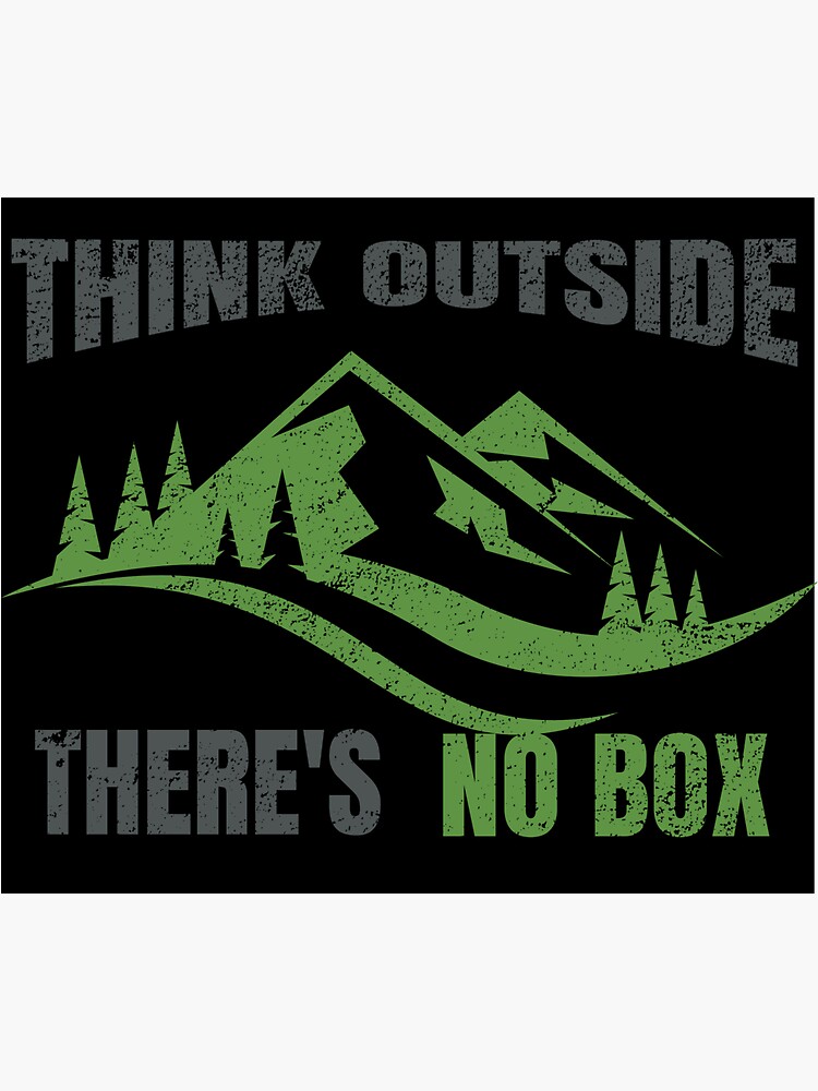 "There is no Box - Motivational fitness & trekking inspired" Sticker by ...
