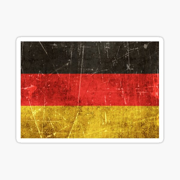 "Vintage Aged and Scratched German Flag" Sticker for Sale by ...