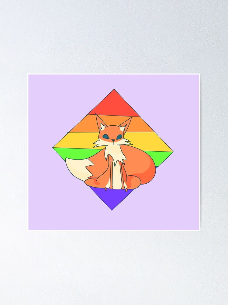 "Rainbow Pride Flag Fox" Poster for Sale by ForTheFrogWar | Redbubble
