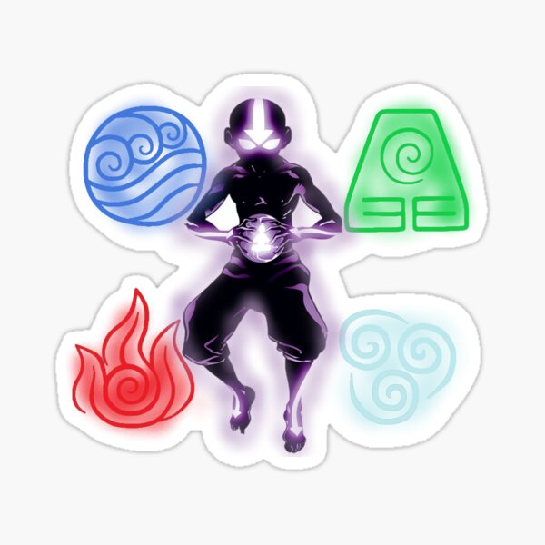 "Avatar Aang" Sticker by emilyprint | Redbubble