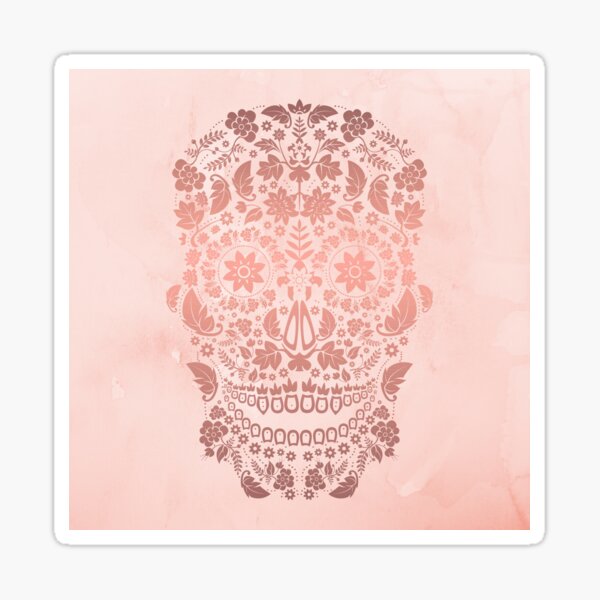 "Rose gold skull " Sticker for Sale by IONcreatION | Redbubble