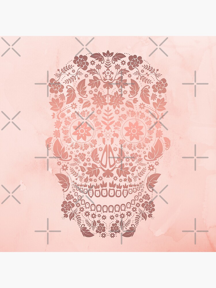 "Rose gold skull " Poster for Sale by IONcreatION | Redbubble