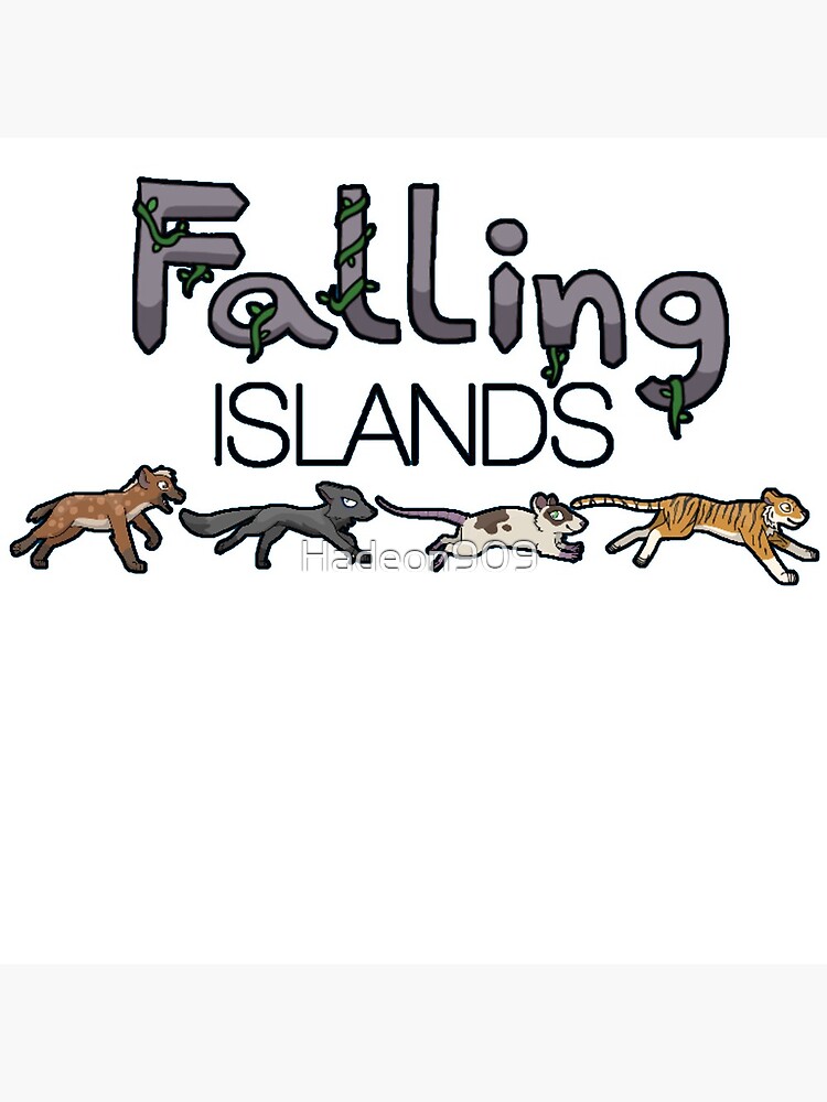 Póster «Logotipo beta de Falling Islands con personajes principales» de ...