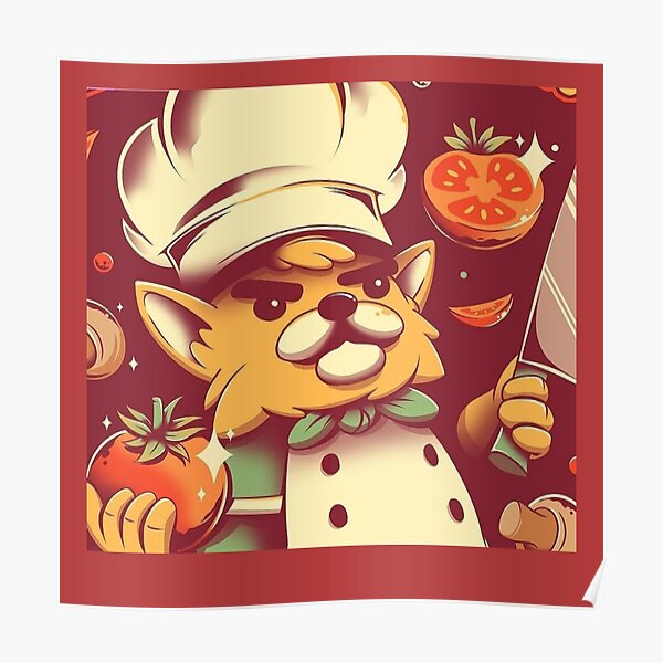 "Overcooked Cat-Chef" Poster by ParasharRai | Redbubble