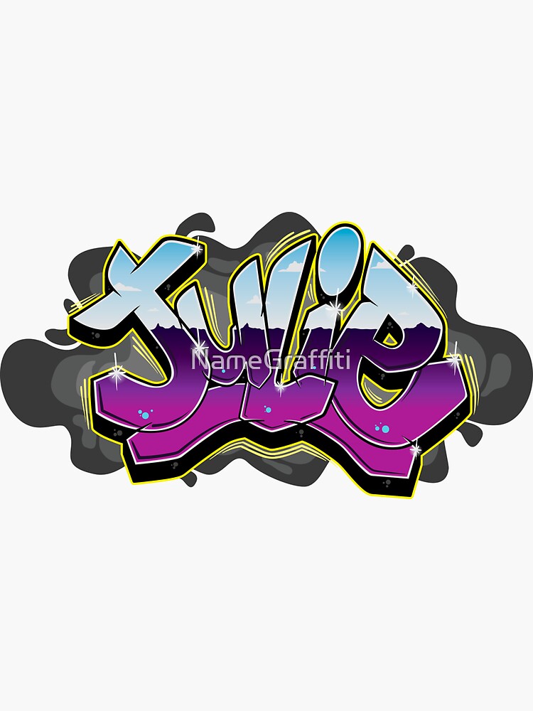 "Julie Graffiti Name" Sticker for Sale by NameGraffiti | Redbubble
