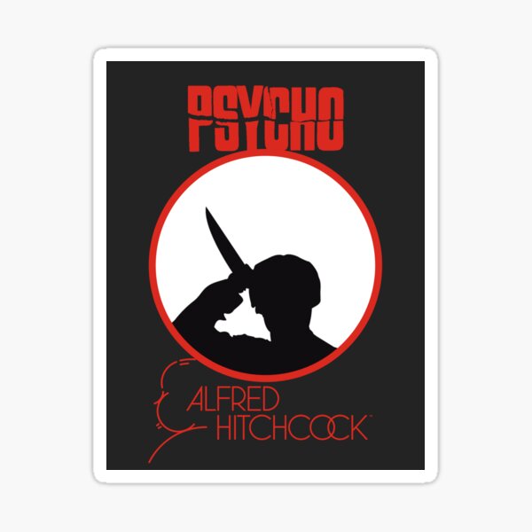 Pegatina «Alfred Hitchcock Assassin Psycho (versión negra)» de albix81 ...