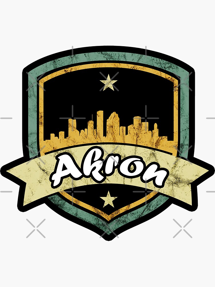 "Akron City" Sticker for Sale by titanosdesign | Redbubble