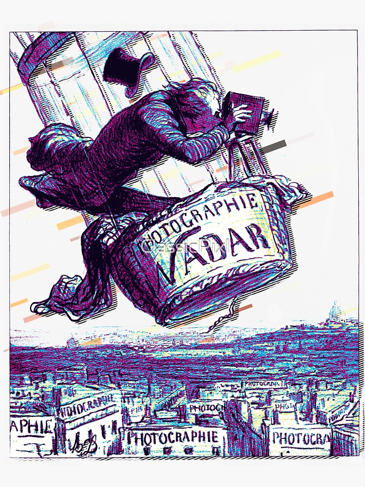 "Nadar elevating Photography to the height of Art White BG" Sticker by ...