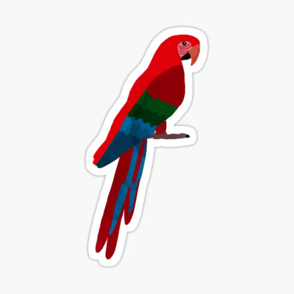 "Parrot Bird Sticker and Magnet" Sticker by allincolors | Redbubble