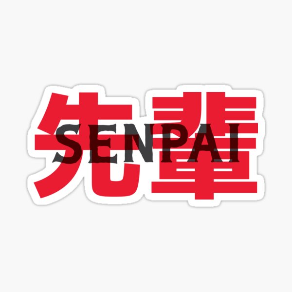 "Senpai Manga Anime Art Gift" Sticker for Sale by MoonCat26 | Redbubble