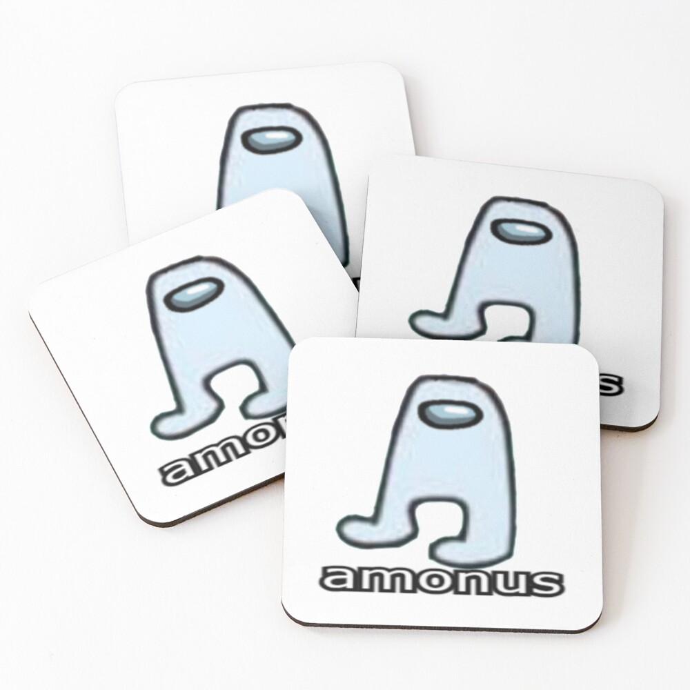 "amonus official merch" Coasters (Set of 4) for Sale by yungchopsticks ...