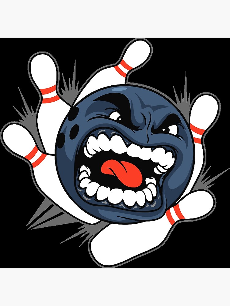 "angry cartoon bowling favorite" Poster by alenabuckridge | Redbubble